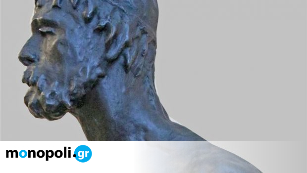 Οιδίποδας, στον αύλειο χώρο του Αρχαιολογικού Μουσείου Θηβών