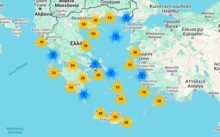Γαλάζια Σημαία: Η Ελλάδα 2η παγκοσμίως - Ο χάρτης με τις παραλίες ...
